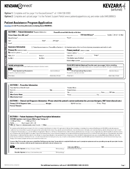 KEVZARA® Resources | KEVZARA® (sarilumab) injection 200 mg