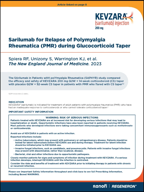 KEVZARA® Resources | KEVZARA® (sarilumab) injection 200 mg