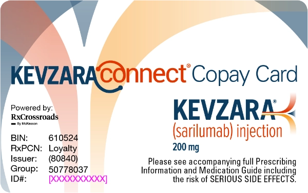 KevzaraConnect® Copay Card | KEVZARA (sarilumab) injection 200 mg