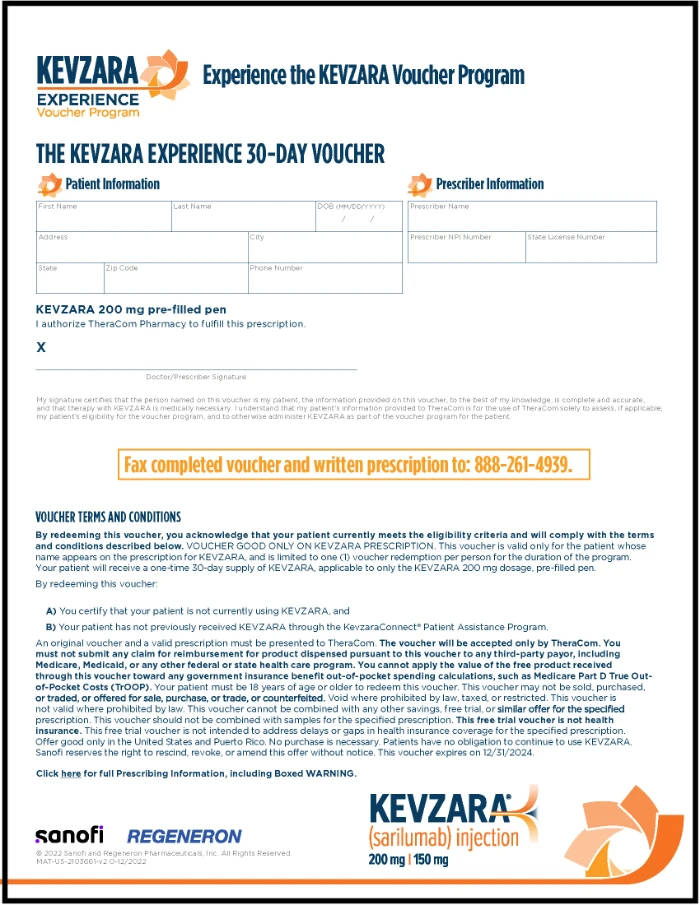 KevzaraConnect® Patient Support Program | KEVZARA® (sarilumab ...
