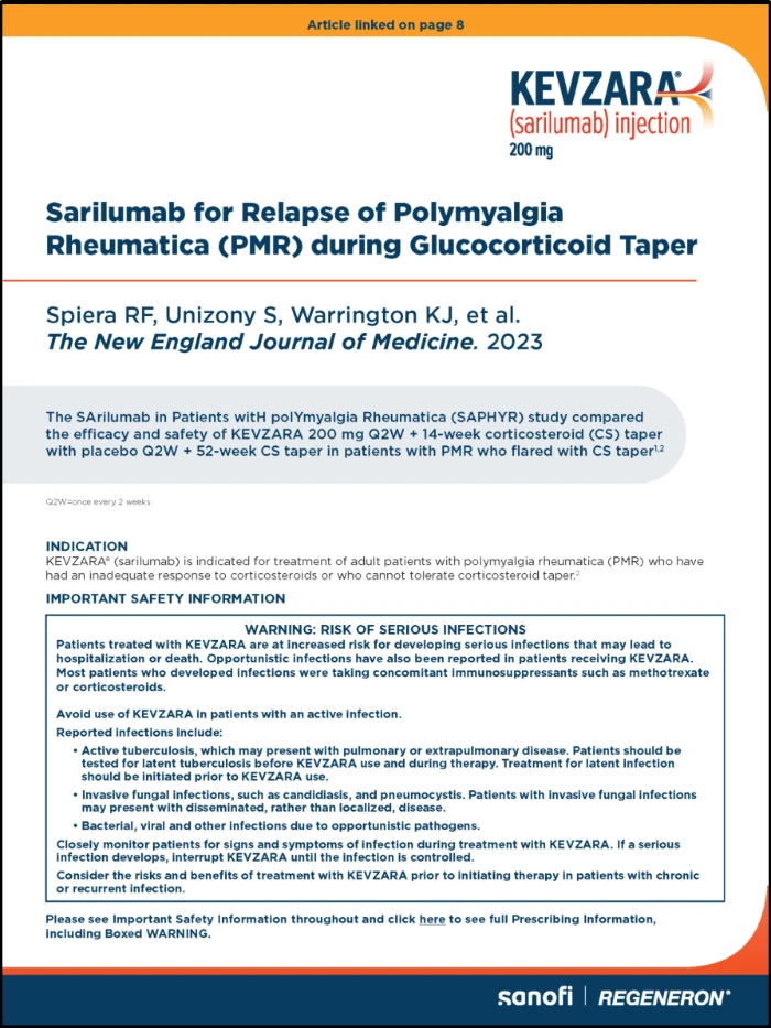 KEVZARA® Resources | KEVZARA® (sarilumab) injection 200 mg