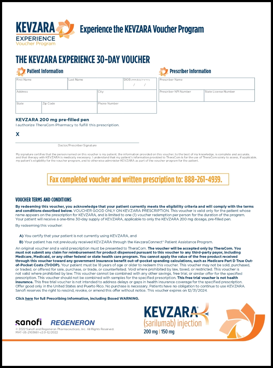 KEVZARA® Resources | KEVZARA® (sarilumab) injection 200 mg